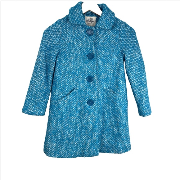 Mini Boden | Jackets & Coats | Mini Boden Wool Tweed Peacoat Girls 78y ...